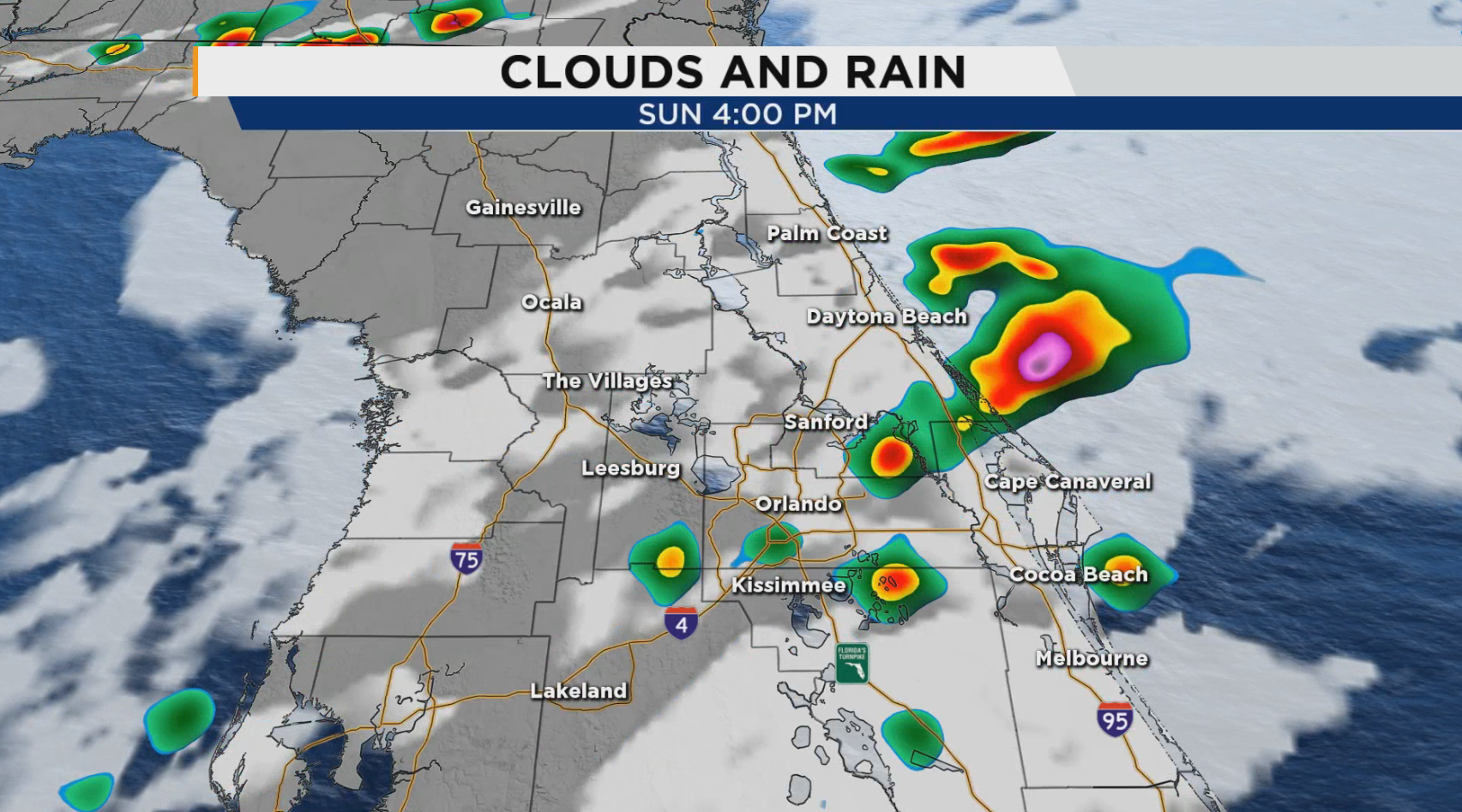 Mapa De Radar Meteorológico De Orlando, Florida
