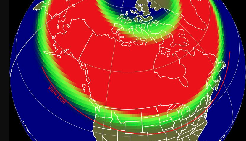 Northern Lights Visibility Map