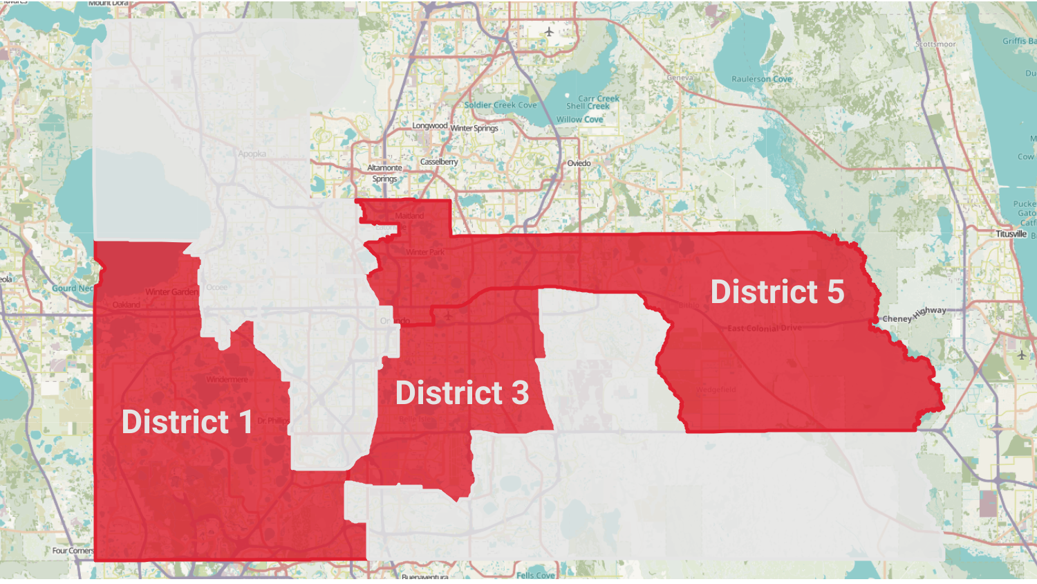 Orange County Florida District Map