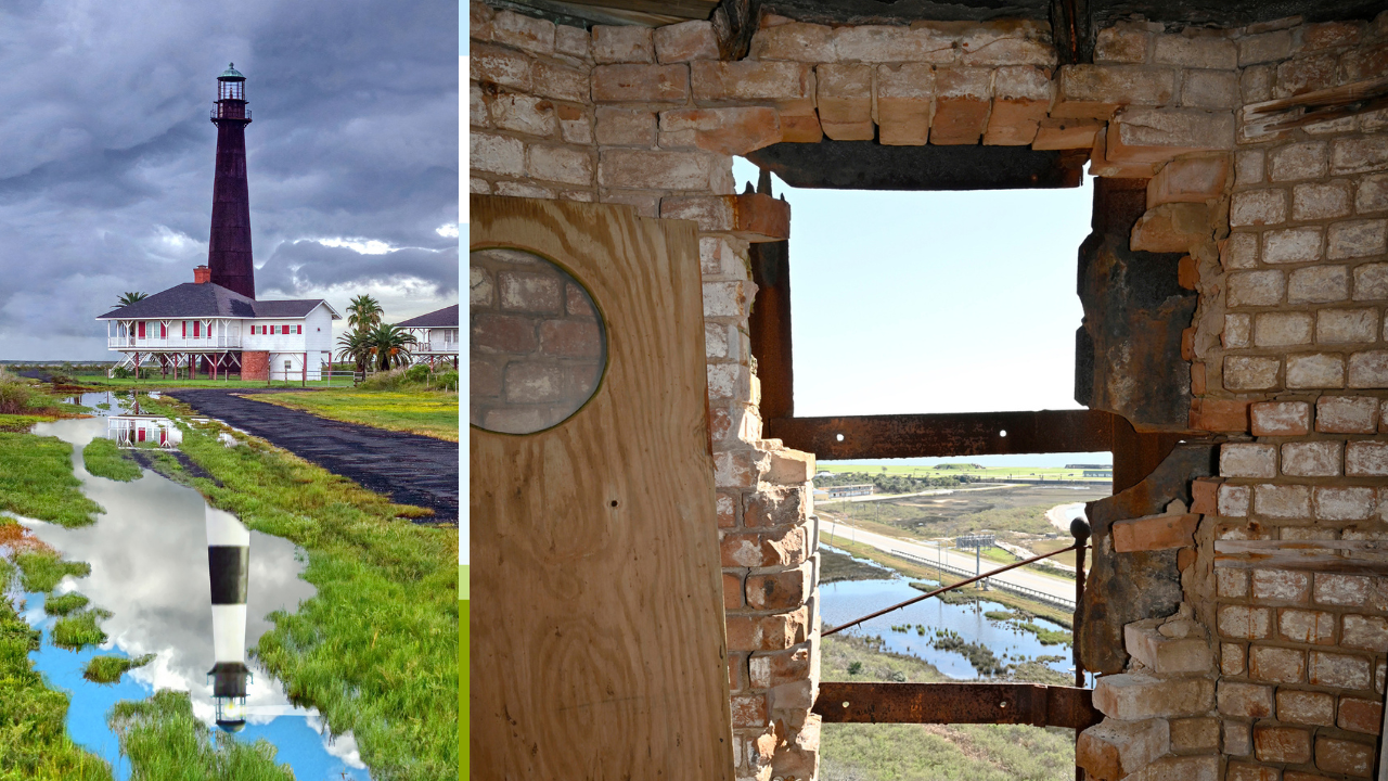 Bolivar Lighthouse Devastation On The Bolivar Peninsula
