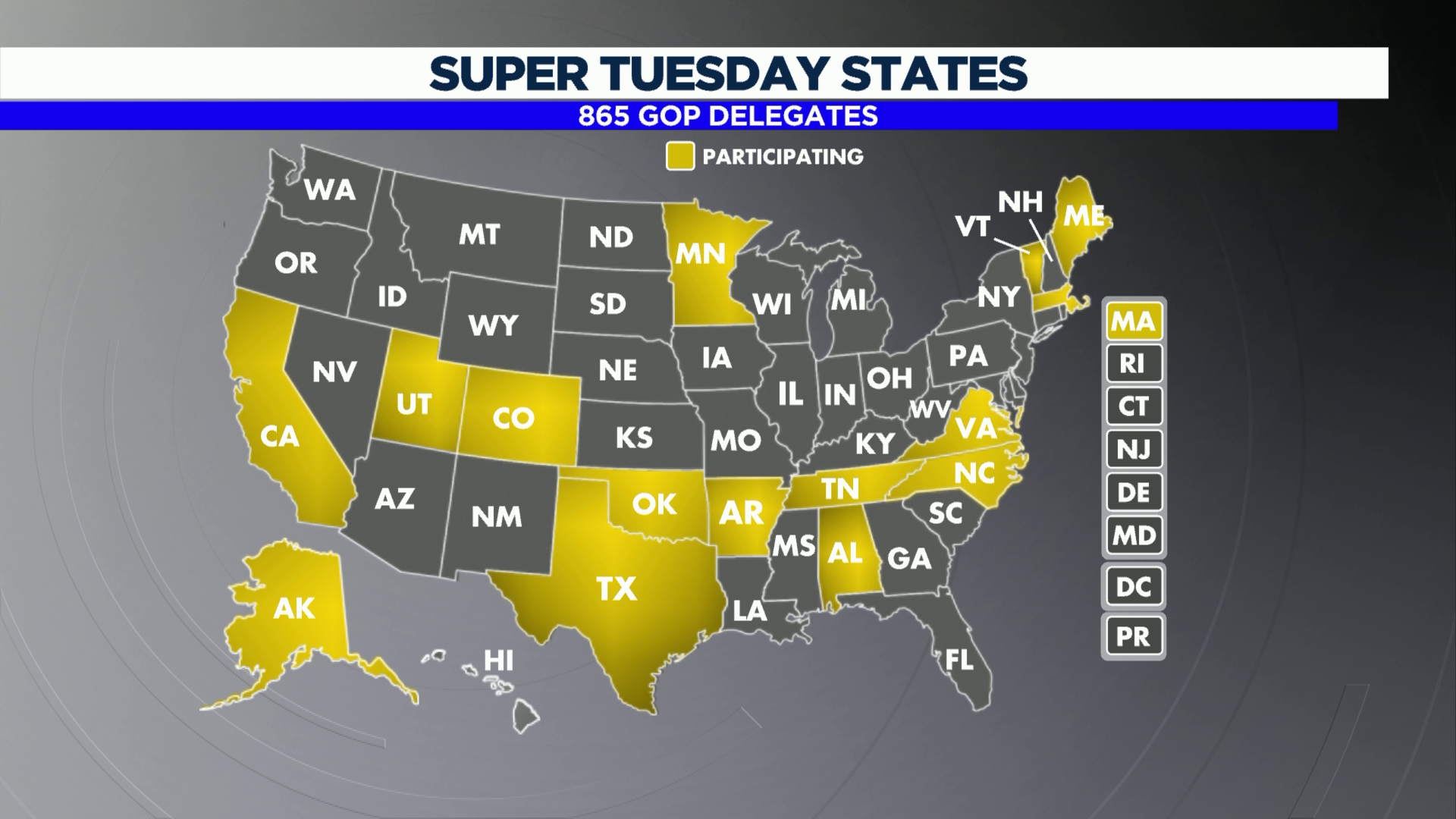 Super Tuesday Map