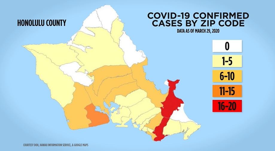 Honolulu Zip Code Map Map Oahu With Cities