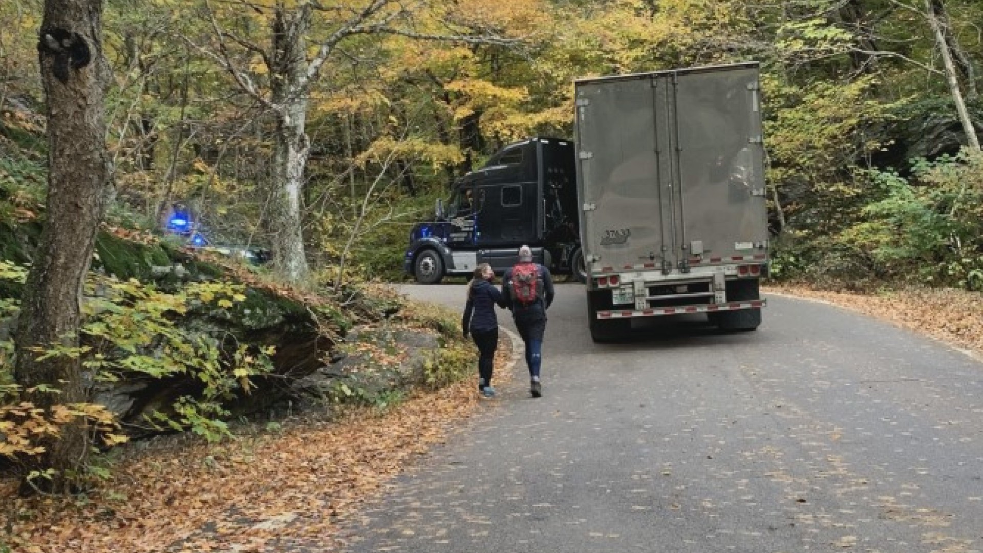 Smugglers Notch Road Truck Stuck