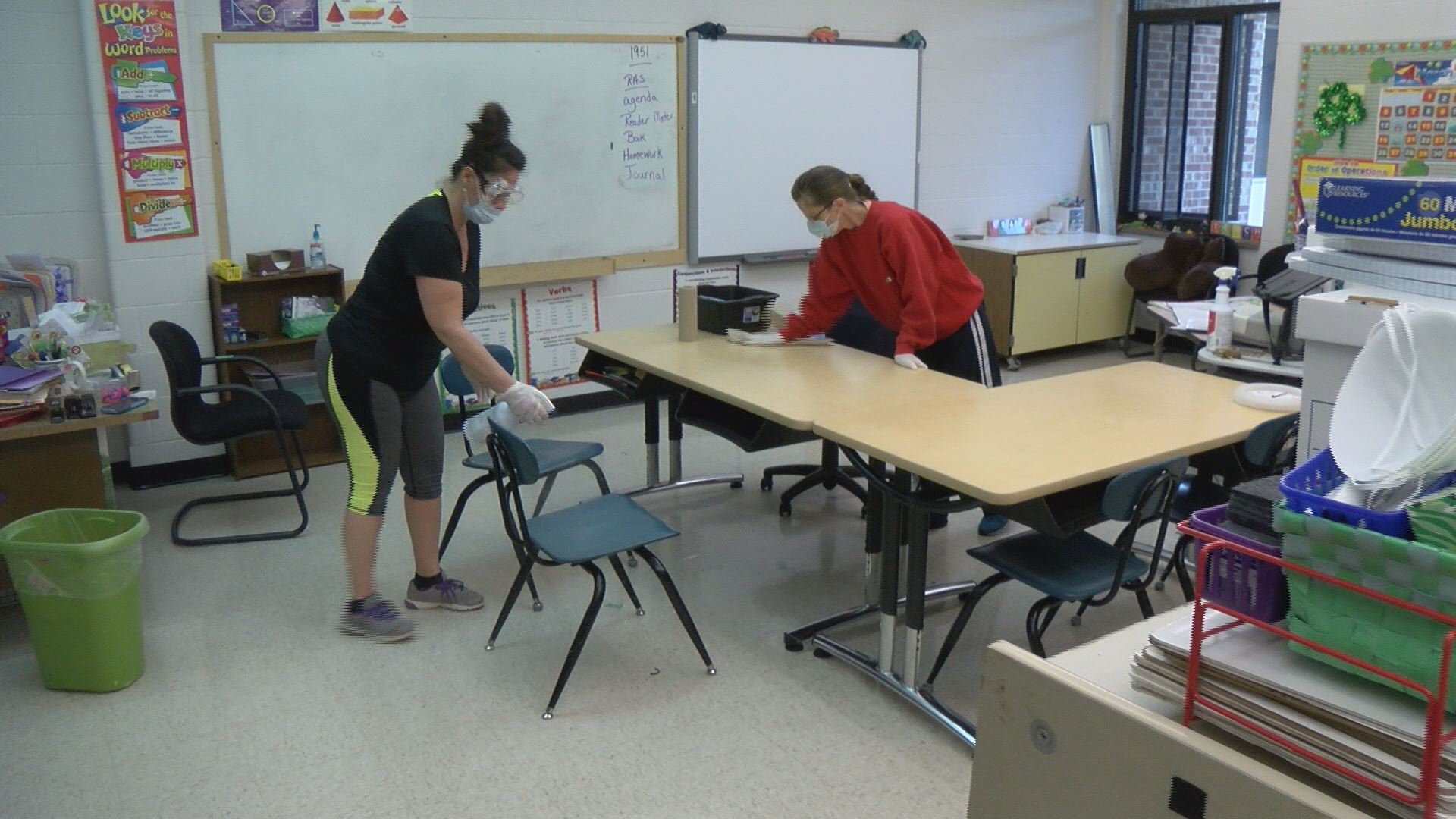 Clean Classroom Desk