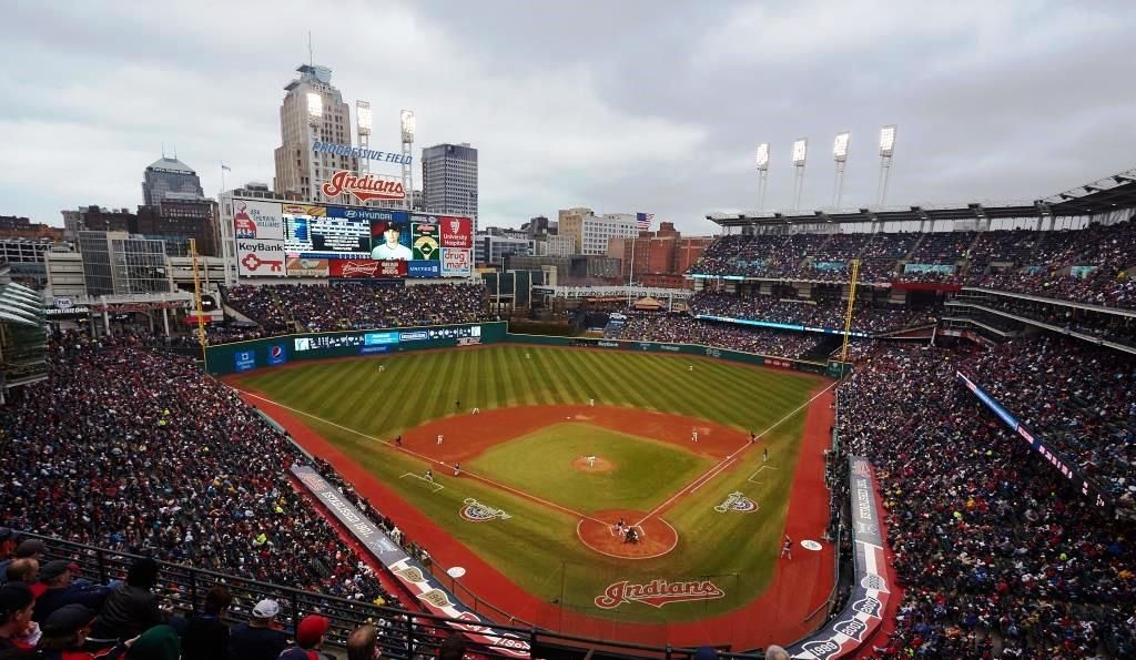 Progressive Field Aerial Indians Expand Fan Safety Net At Progressive