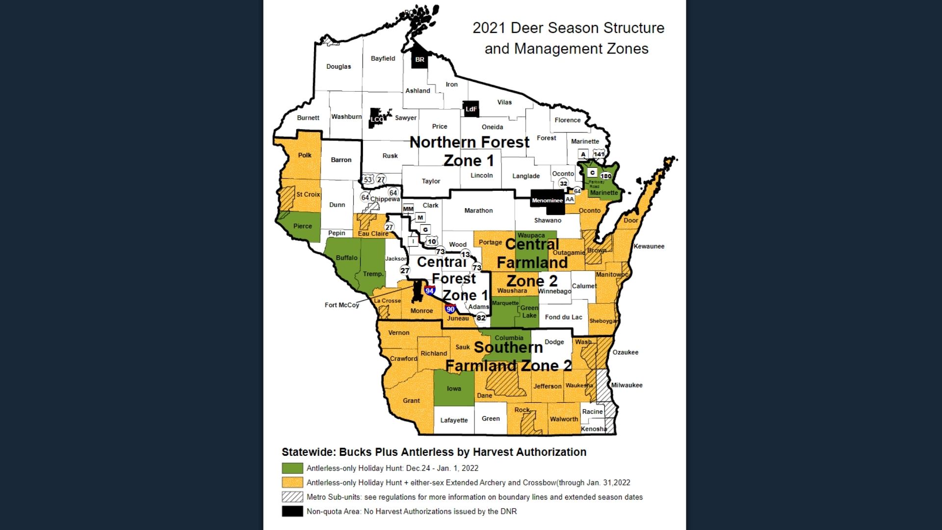 Rifle Zones In Wisconsin