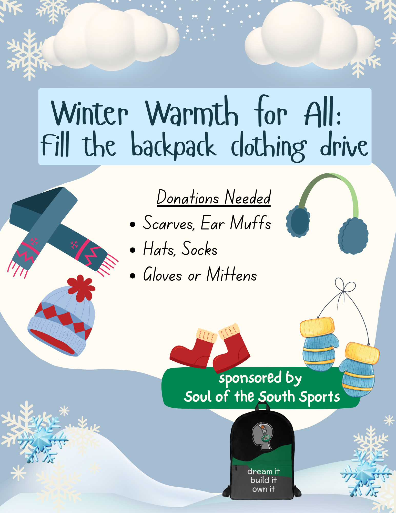 Winter Clothing Drive Flyer