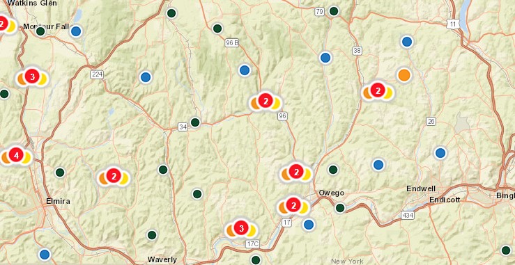 Nyseg Outage Map More Than 100K Still Without Power In New York After