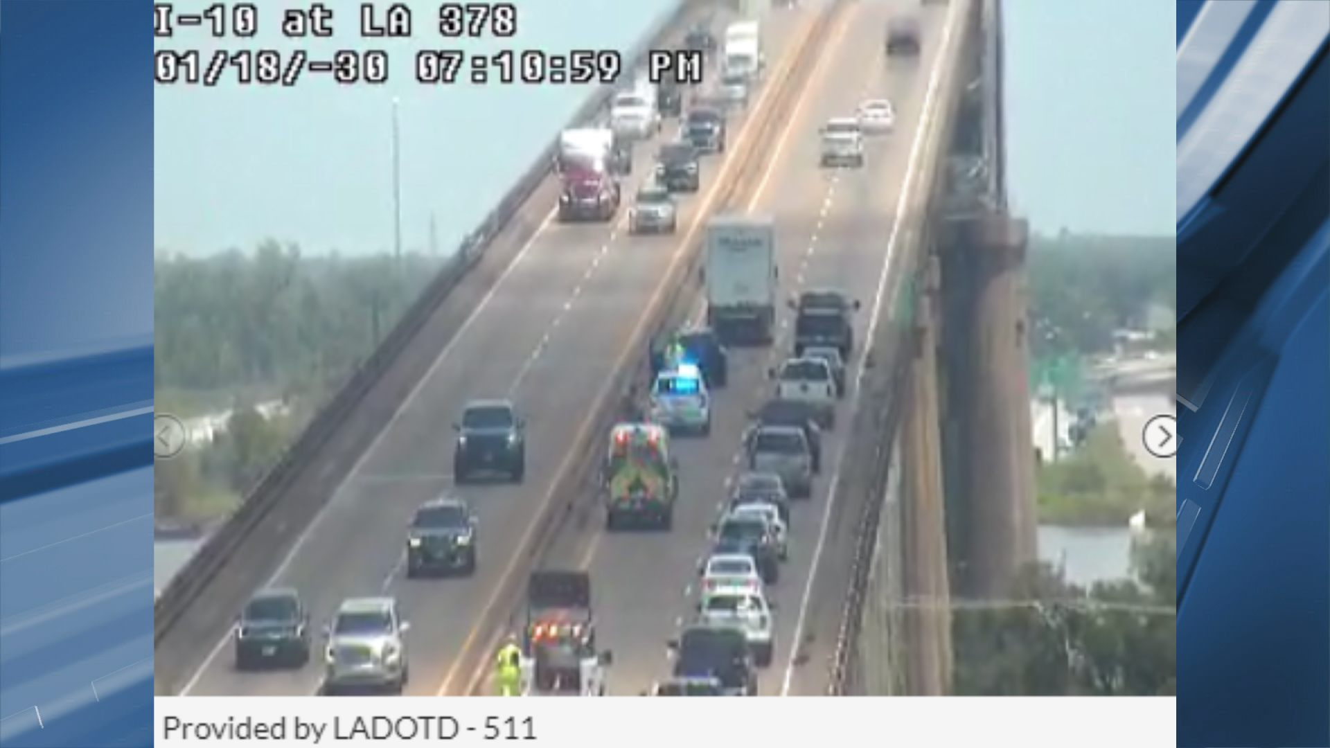 New Orleans I 10 Bridge Congestion On I 10 Bridge EB Following