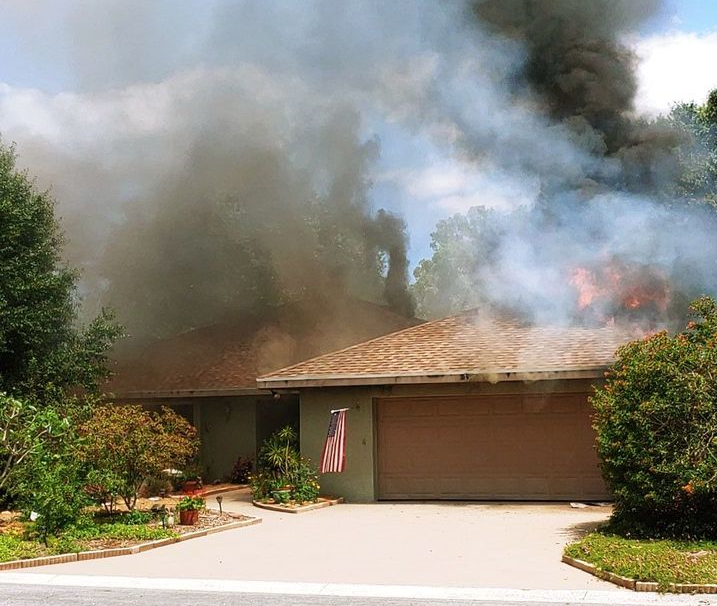 House fire damages garage but no injuries reported