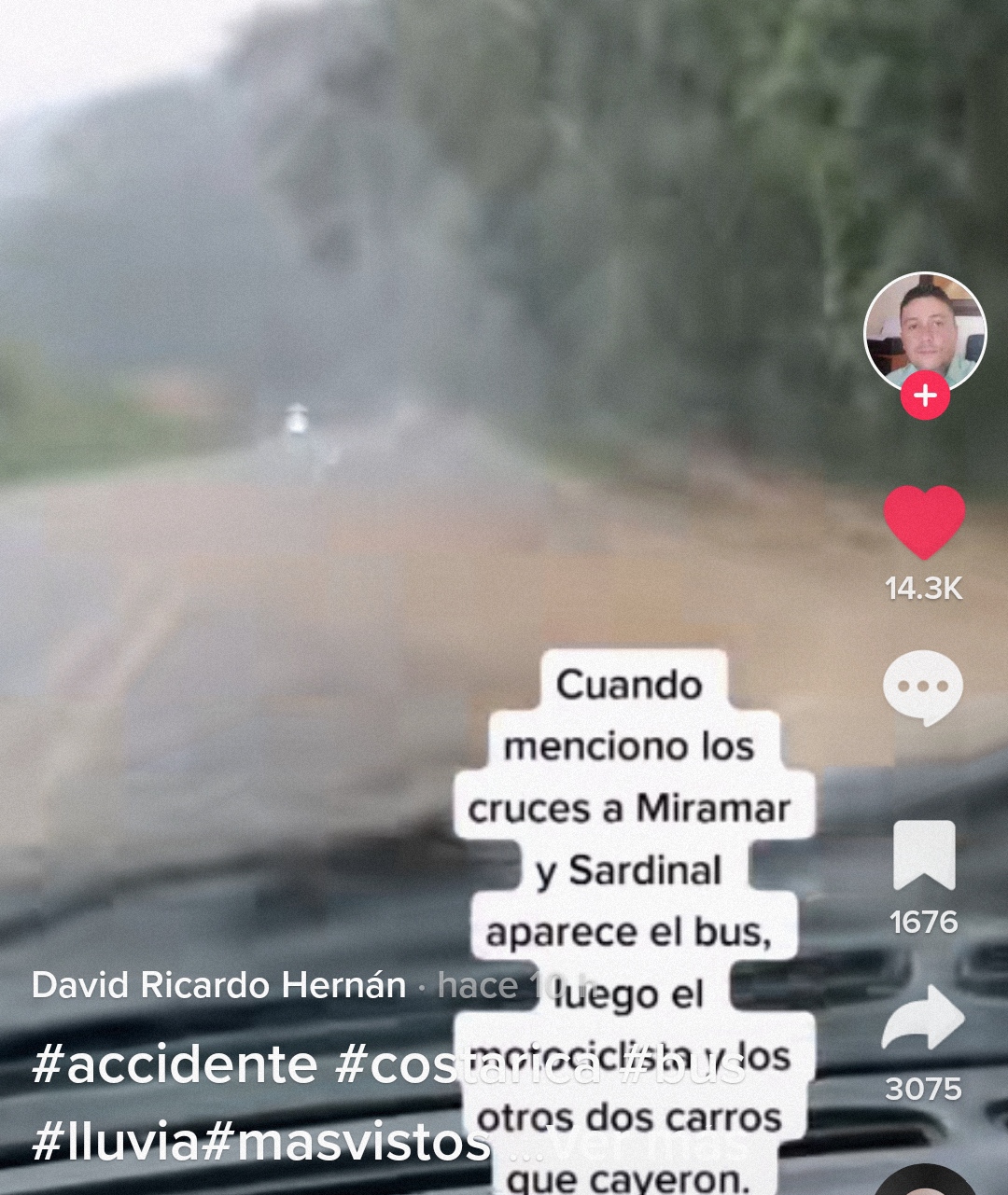 Video muestra cataratas sobre ruta 1 en Cambronero minutos antes de la ...
