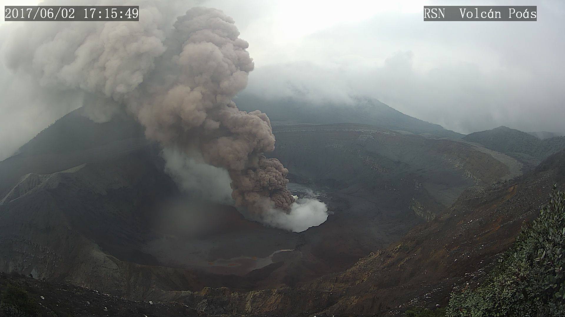 Lago del volcán Poás desaparece por intensa actividad | La Nación