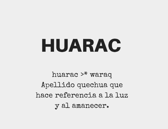 Cuál Es El Significado Del Apellido Huarac En Perú Infobae