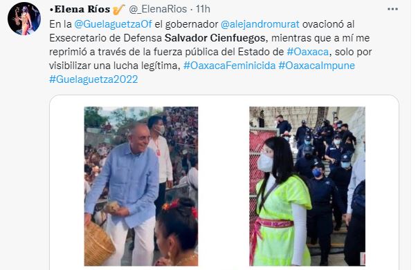 Salvador Cienfuegos Apareció En La Guelaguetza Siendo Ovacionado Mientras Que María Elena Ríos