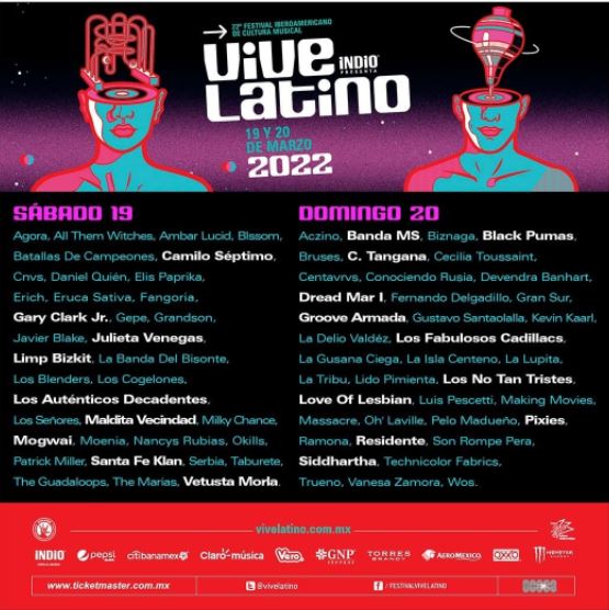 Vive Latino 2022 Conoce Todas Las Bandas Y Comediantes Que Se