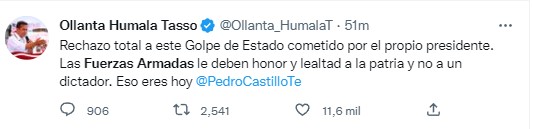 Keiko Fujimori Martín Vizcarra Y Ollanta Humala Rechazaron Autogolpe