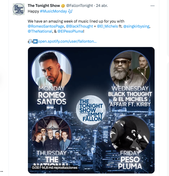 La Música De Peso Pluma Llegará A “the Tonight Show Starring Jimmy 8417