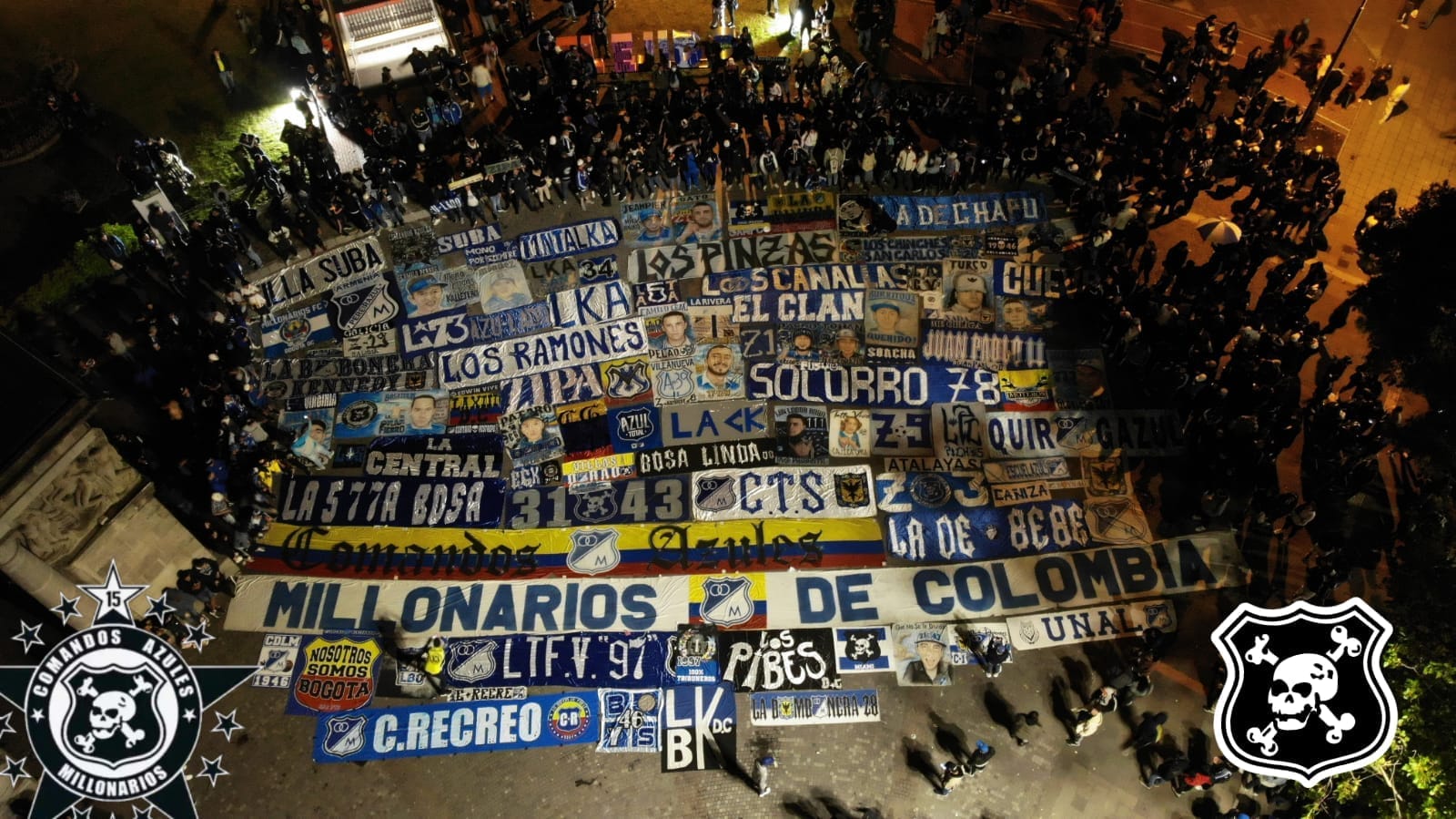 Hinchas De Millonarios Realizan Masivo Banderazo En Quito A Horas De Su