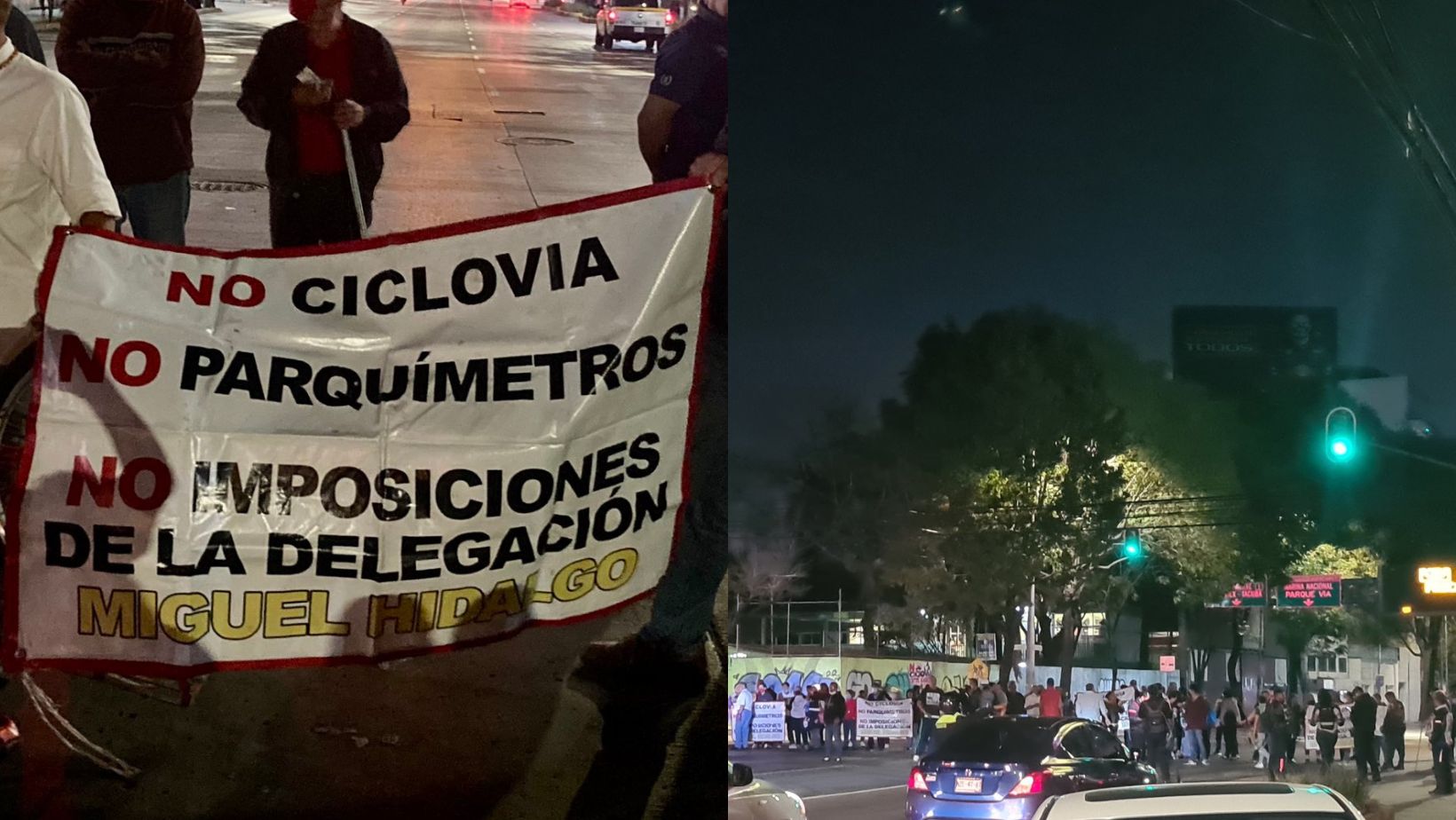 Manifestantes Se Opusieron A La Construcción De La Nueva Ciclovía En