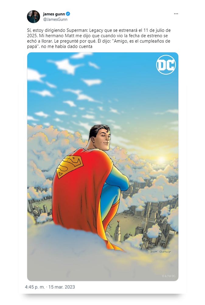 James Gunn Dirigirá “superman Legacy” Lo Confirmó El Propio Director