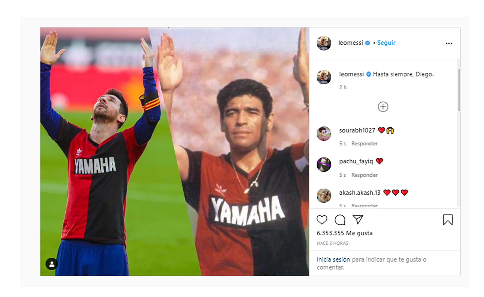 Tras Su Homenaje A Maradona En La Goleada Del Barcelona Messi Le