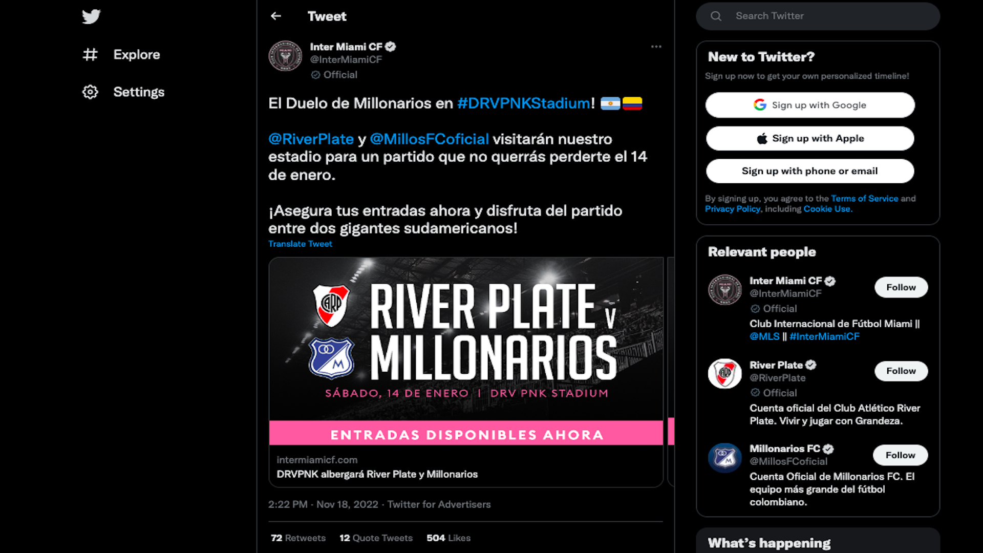 River Plate Y Millonarios Fc Jugarán Amistoso De Pretemporada En