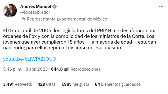 Amlo Recordó Su Desafuero En El Sexenio De Fox A 18 Años “se Le Volvió