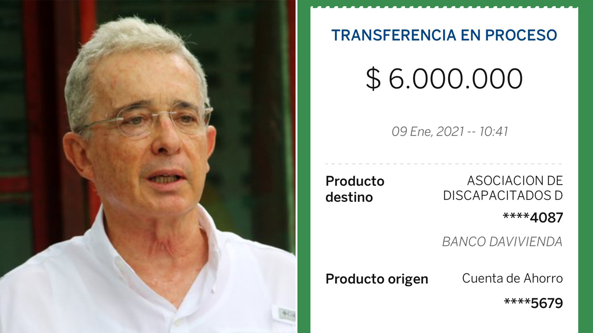 Álvaro Uribe Publica Donaciones De Congresistas De Su Partido Para