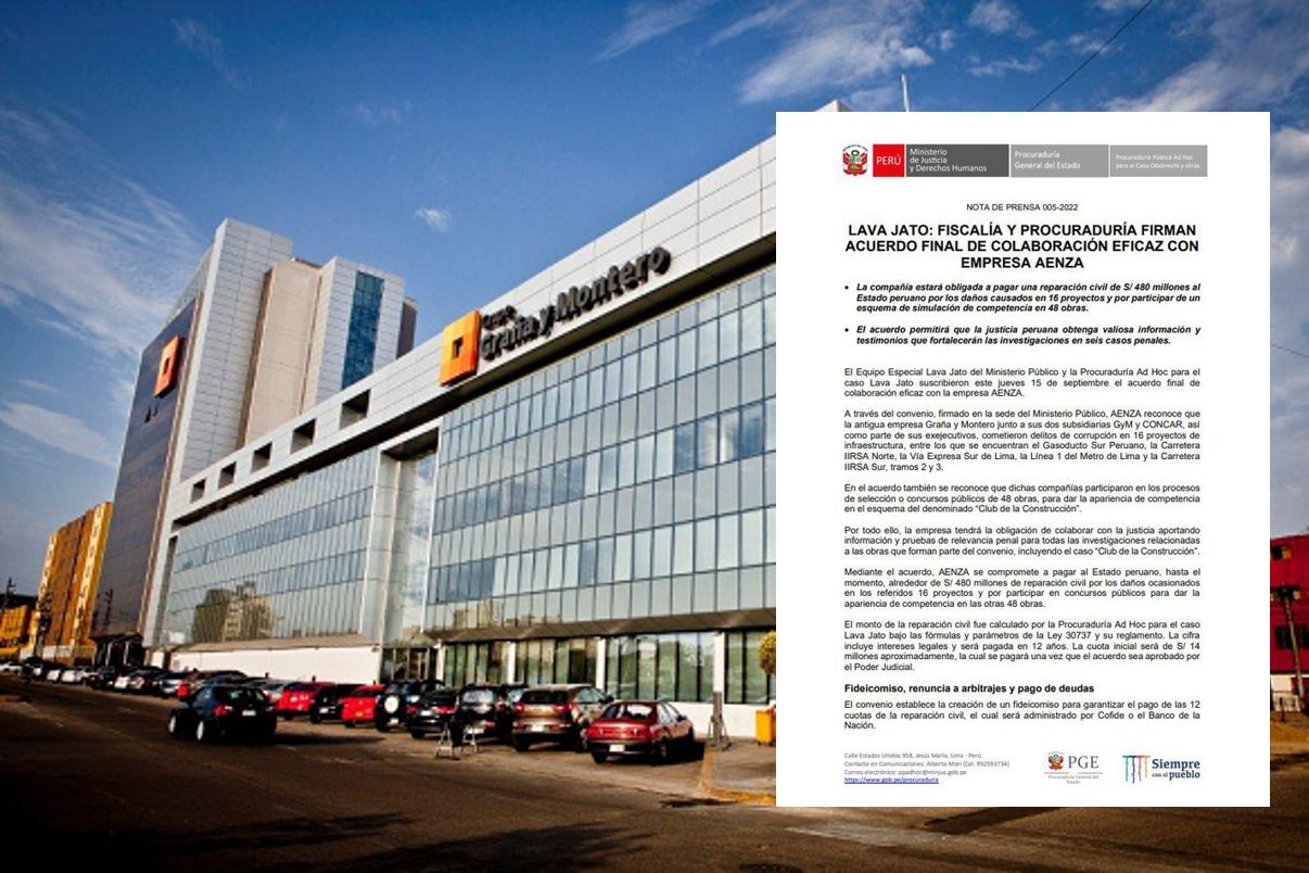 Caso Lava Jato Empresa Aenza Pagará Reparación Civil De S 480 Millones
