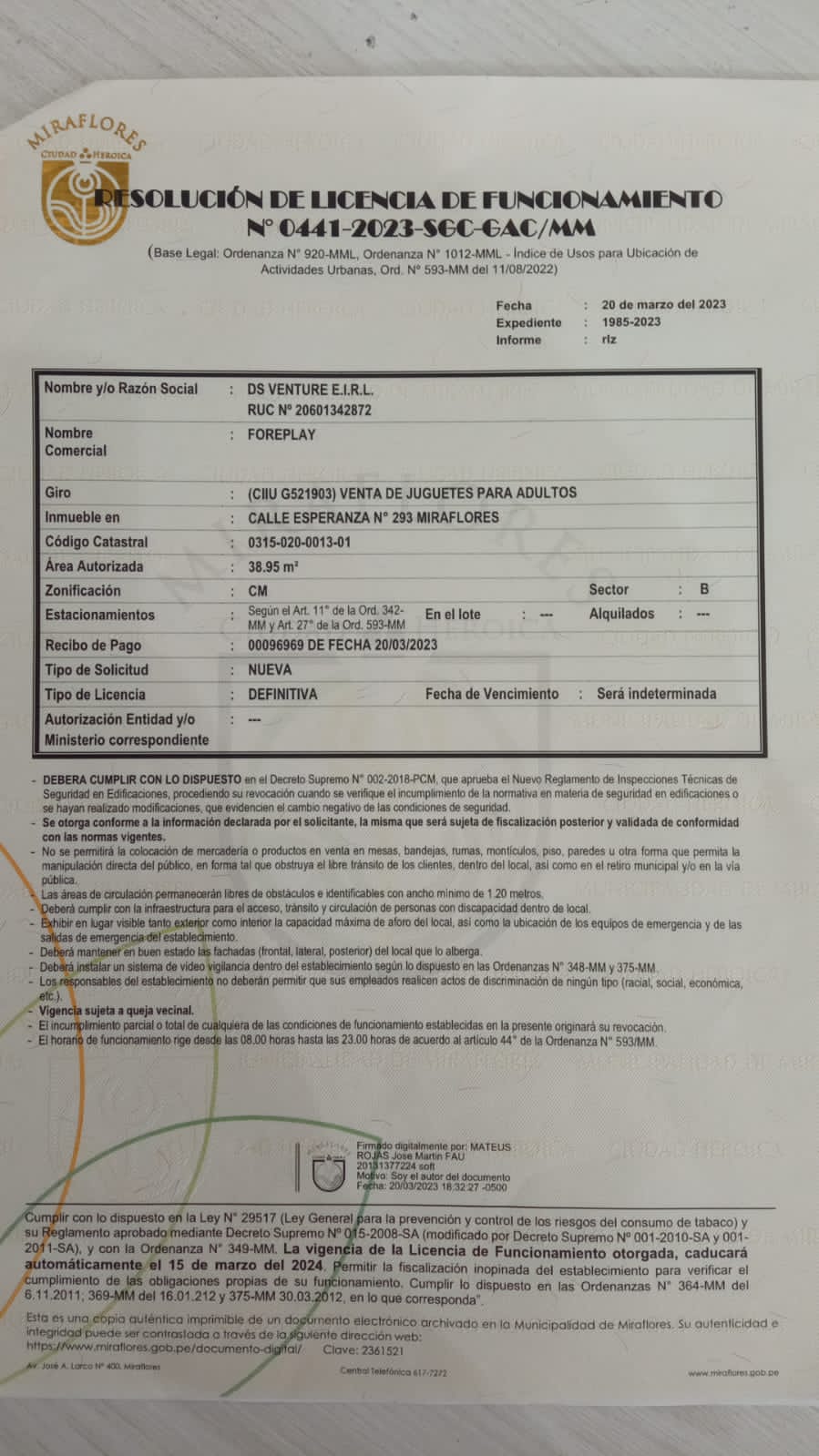 Tienda De Juguetes Sexuales Foreplay Reclama Por Clausura De Su Local En Miraflores “ha Sido Un