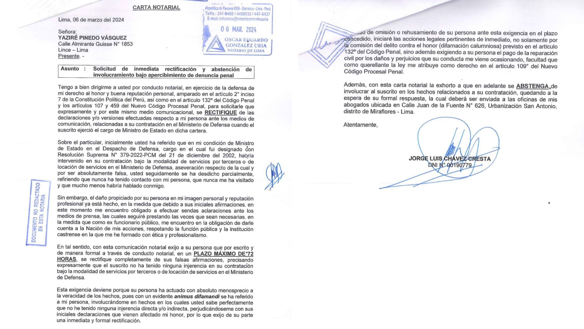 Sello Notarial En Carta