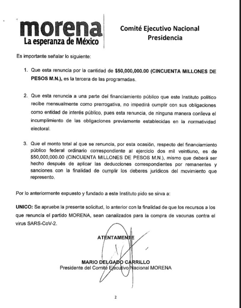 Morena Insistió En Donar Prerrogativas Para Comprar Más Vacunas Contra 4195