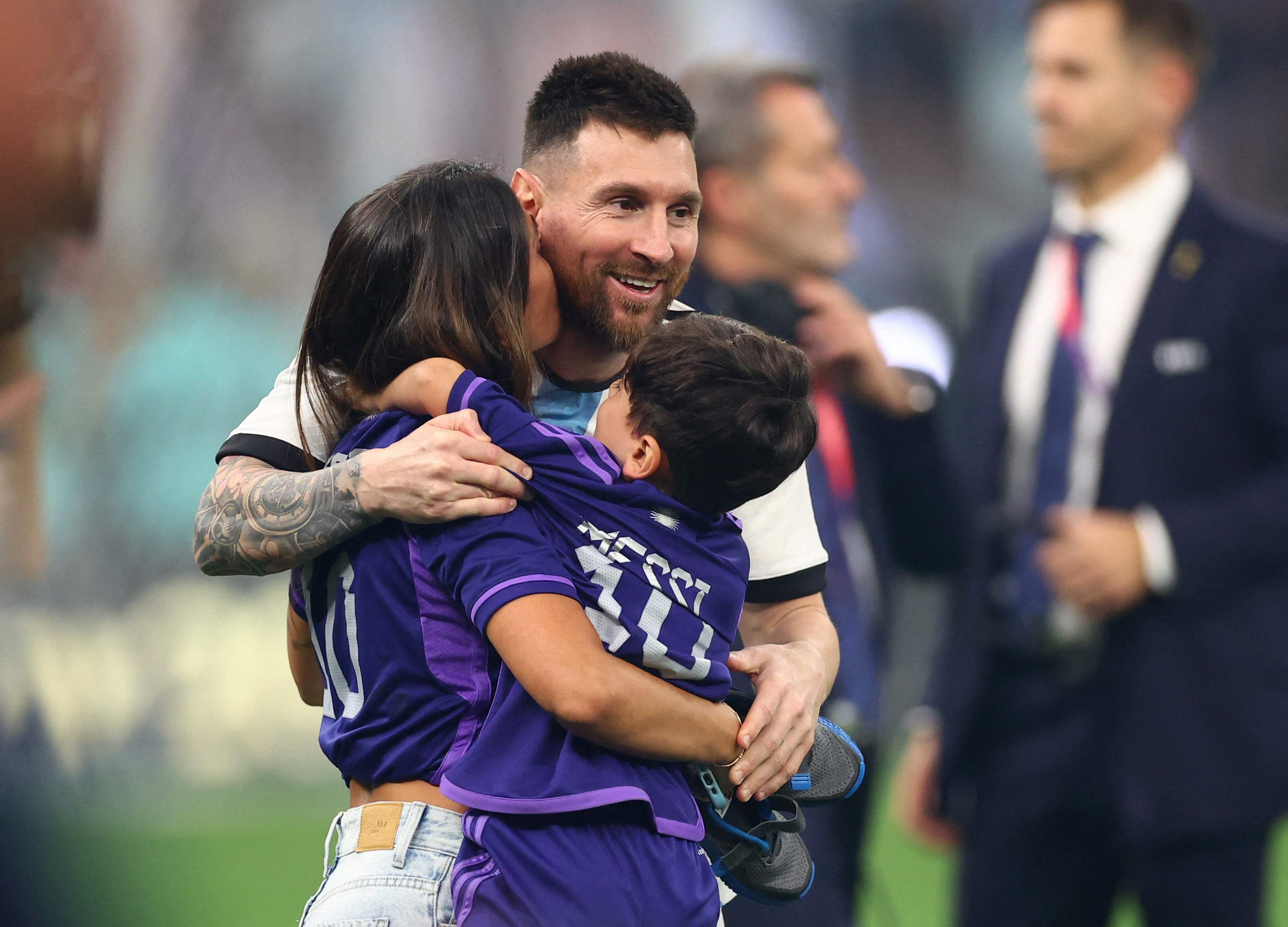 La Emoción De Antonela Rocuzzo Y Sus Hijos Ante El Triunfo De Argentina