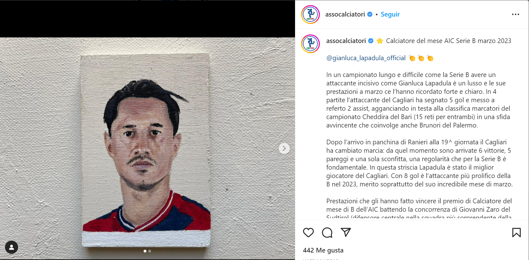 Gianluca Lapadula Fue Elegido El Mejor Jugador Del Mes En La Serie B De 3337