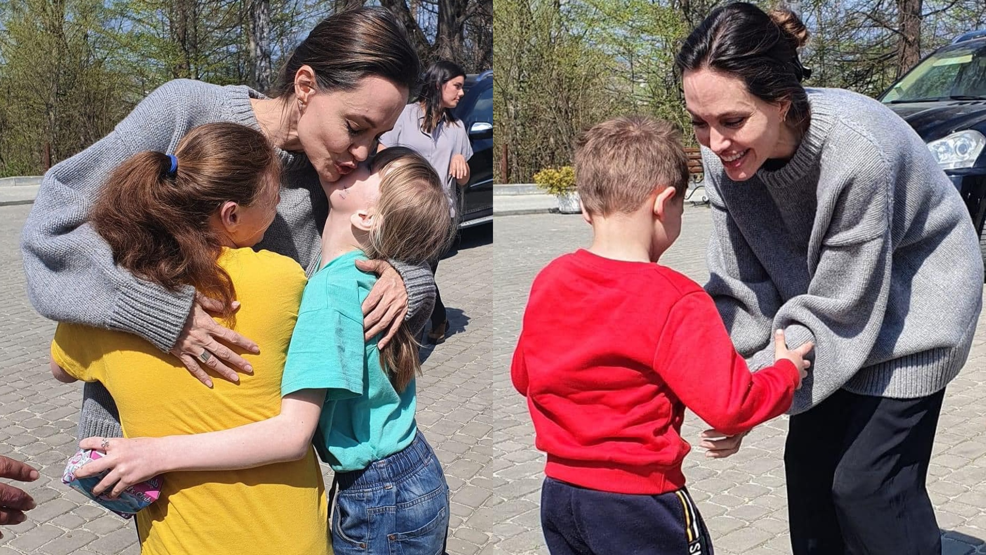 Angelina Jolie Visitó A Niños Ucranianos De La Región De Luhansk Que