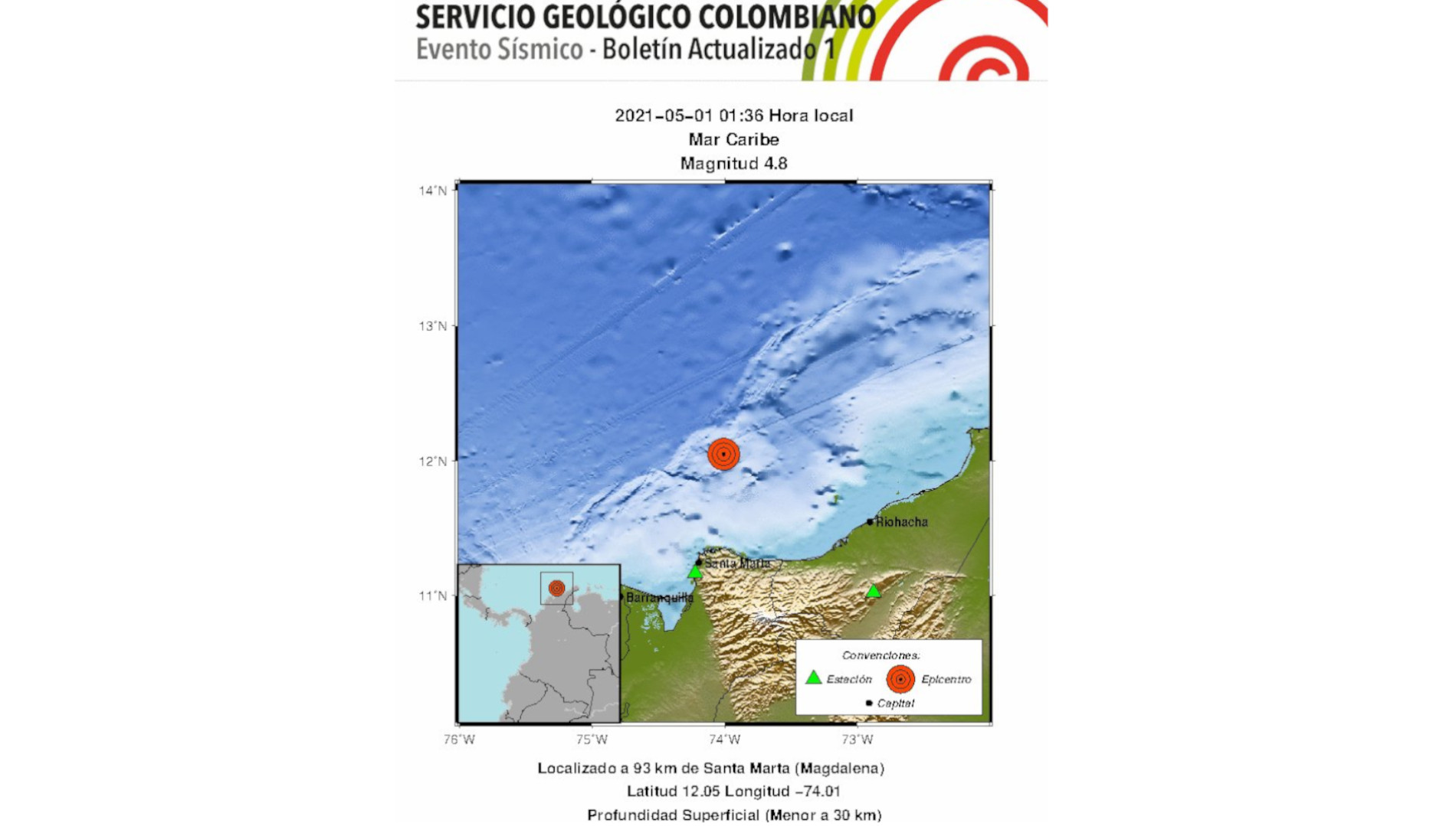 Registran Temblor En La Madrugada Del Sábado En Santa Marta Infobae