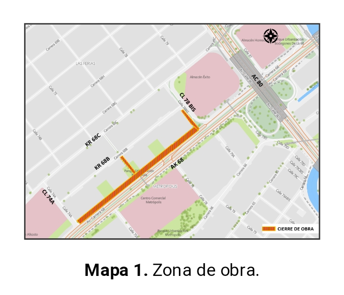 Cerrado Un Carril De La Avenida Carrera 68 En Bogotá Durante Seis Meses 6388