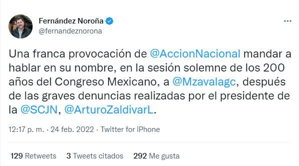 Fernández Noroña Criticó Al Pan Por Presencia De Margarita Zavala En El 9565