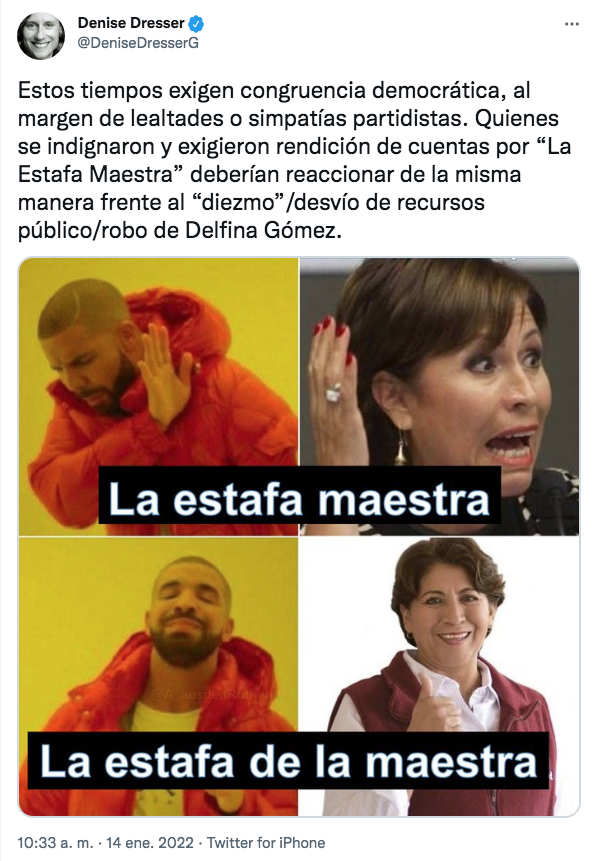 El Meme Con El Que Denise Dresser Arremetió Contra Delfina Gómez Por 8912