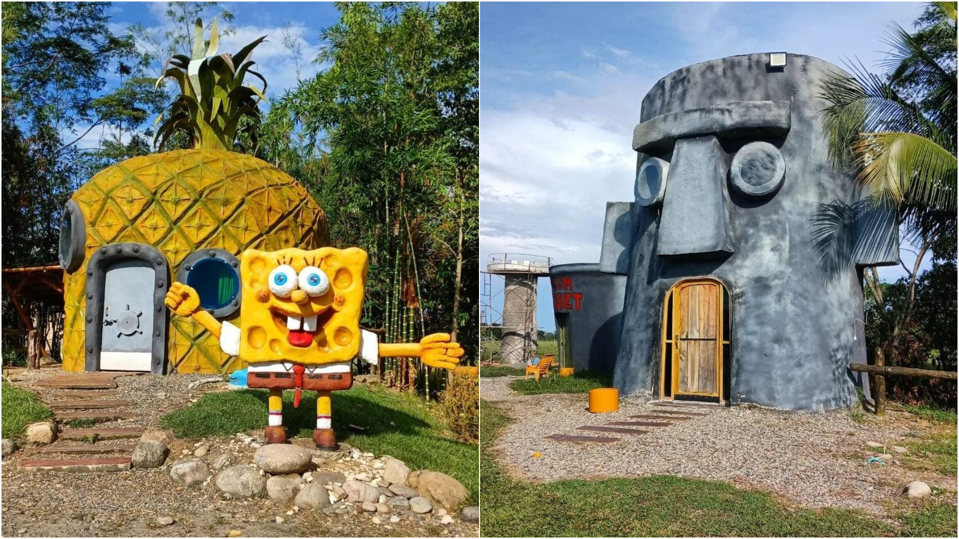 Casa De Bob Esponja En La Vida Real Дом в виде ананаса