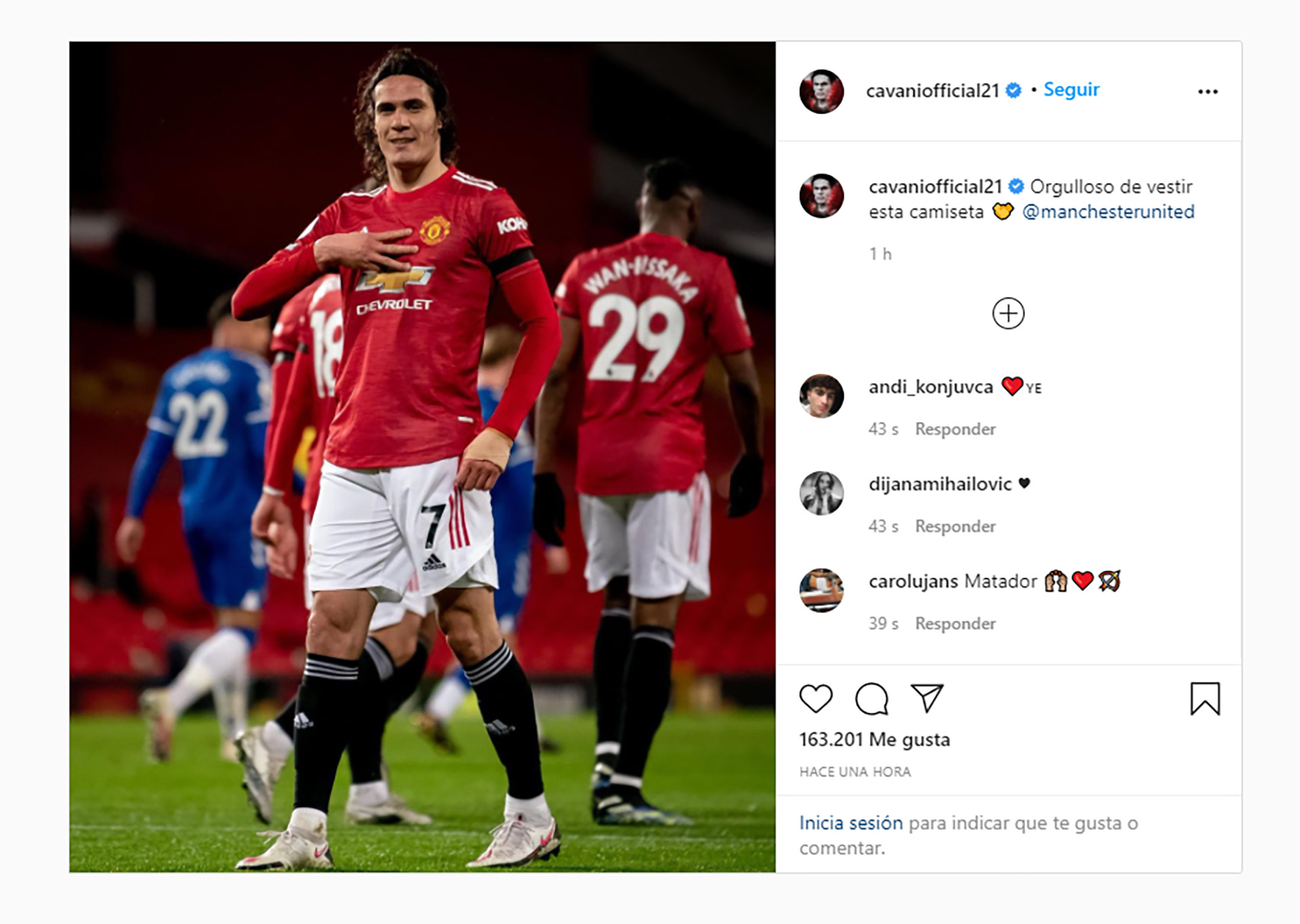 El Posteo De Edinson Cavani En Medio De Los Rumores De Su Llegada A