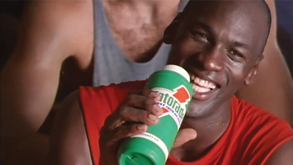 Jordan Drinking Gatorade