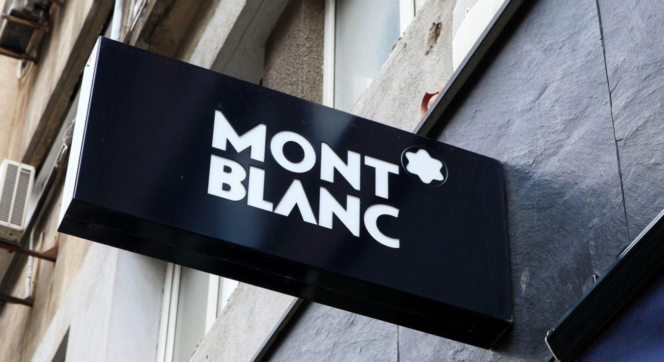 Logotipo Del Estilo Mont Blanc Montblanc M Pulsera Rígida De Acero