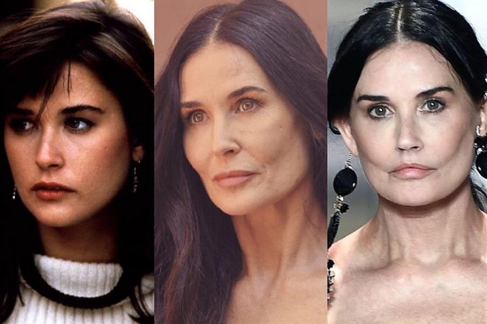 Demi Moore Sin Maquillaje