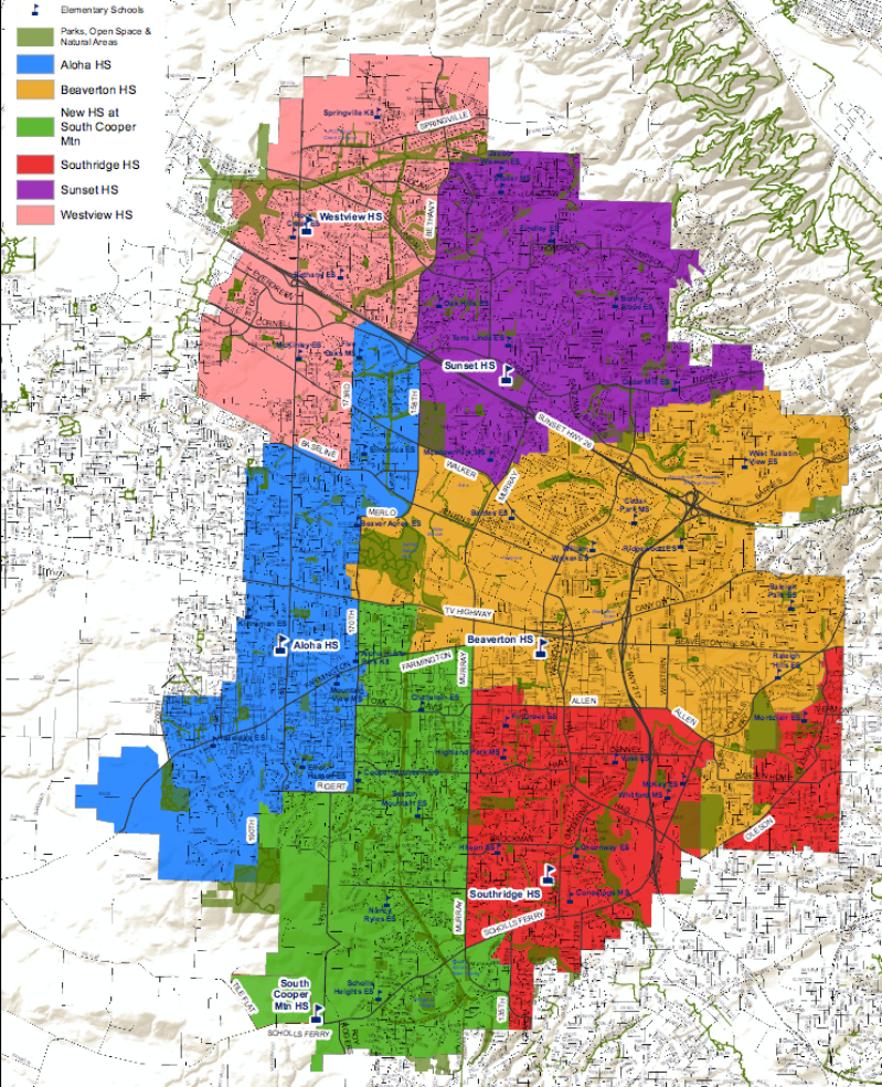 Mapa De Beaverton Colorado Vertical Housing Development Zone (VHDZ)