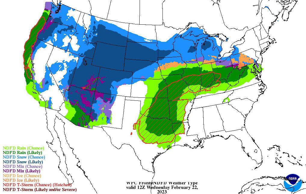 Weather Forecast Map Storm
