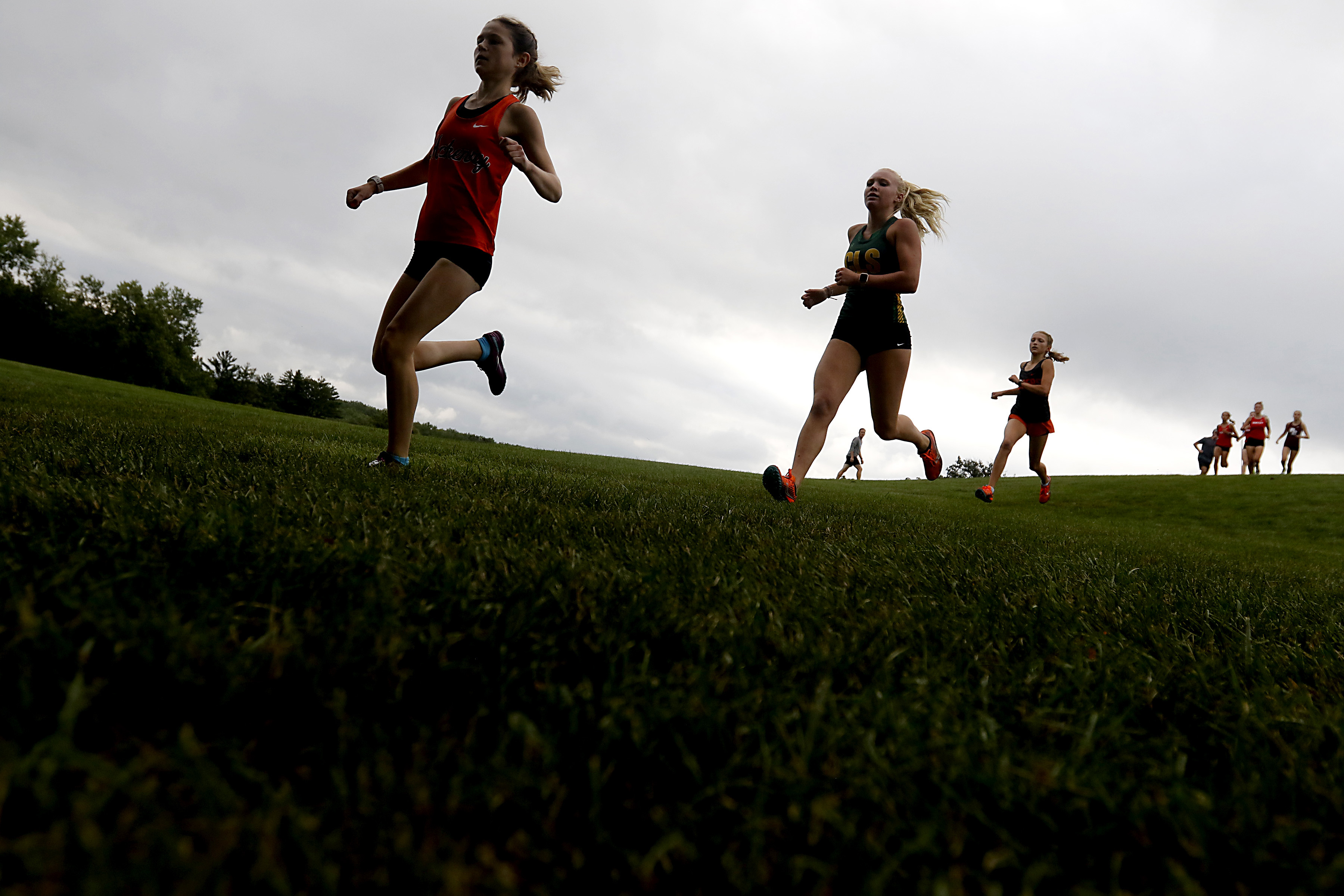 People Running Cross Country