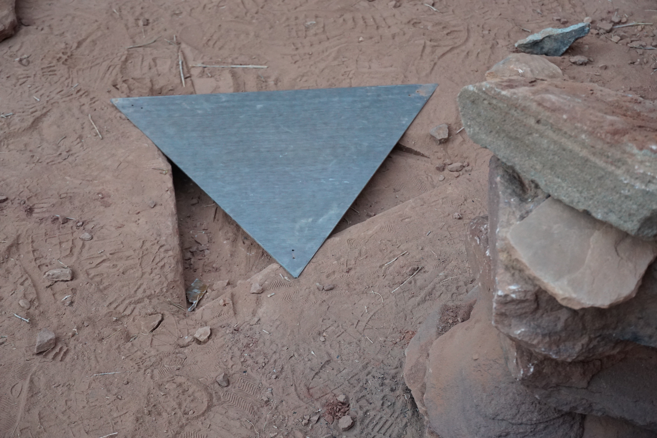 Utah's desert obelisk has disappeared -- "triangular top...a hole in ...