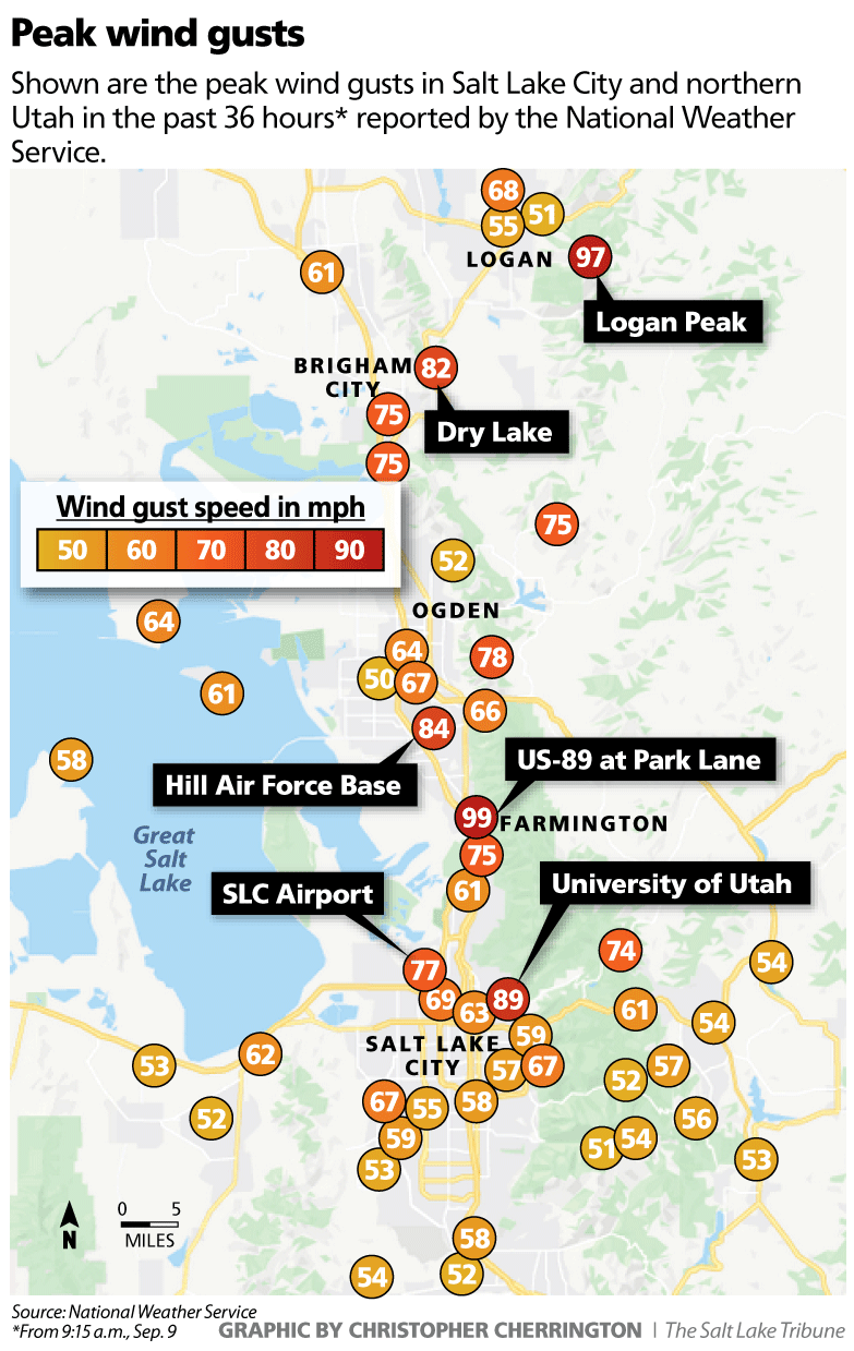 Utah declares state of emergency after windstorm knocked down thousands ...