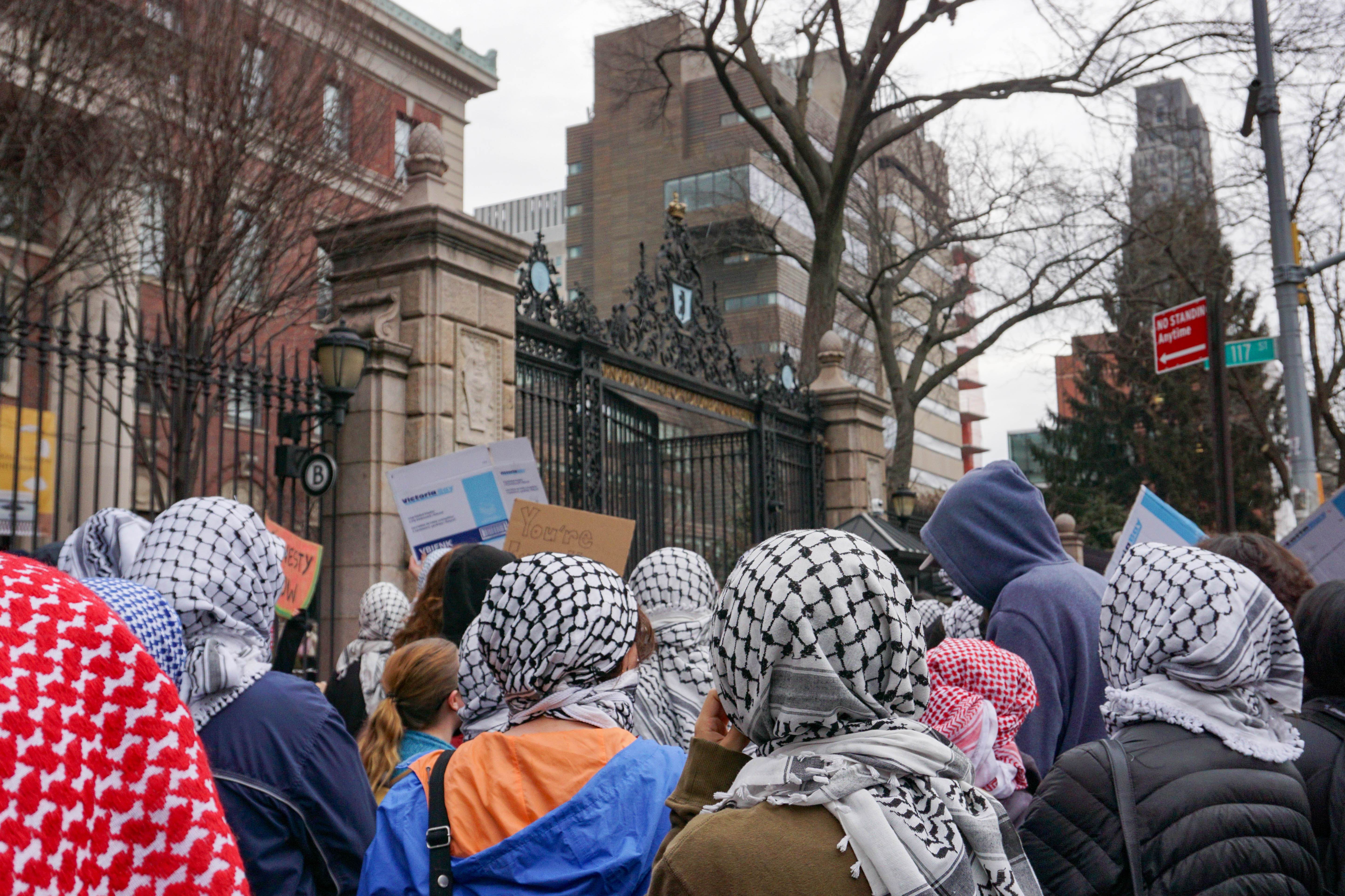 In Focus: Protesters picket outside of Barnard gates
